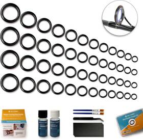 BRANDED01 Fishing Rod Repair Kit Pole Eyelet Ceramic Eyes